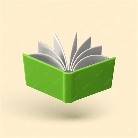 귀여운 만화 펼친 책 흰색 배경 벡터 일러스트 레이 션에 그림자와 함께 현실적인 3d 책 프리미엄 벡터