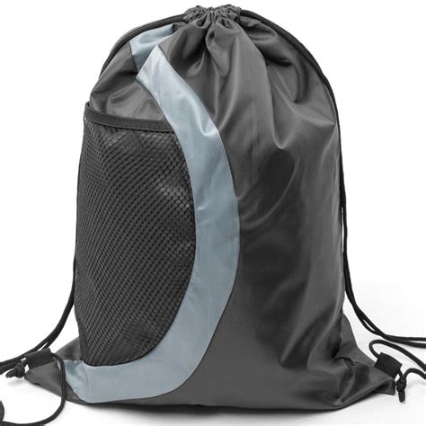 Heavy Duty Drawstring Cinch Up Side Mesh Pocket Backpack 15 X 18