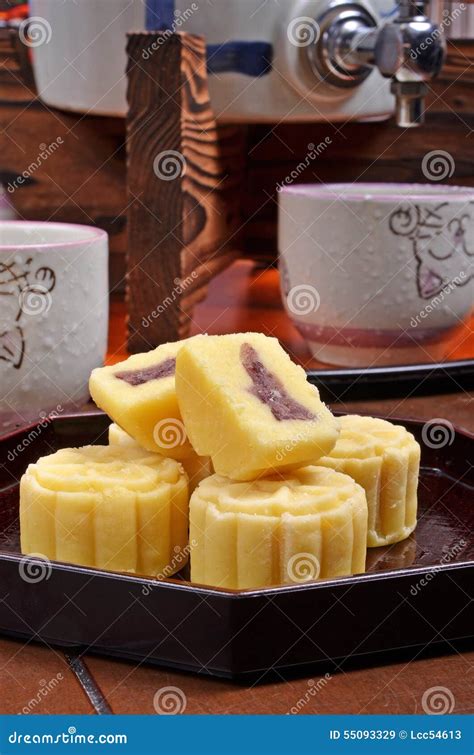 Bean Paste Cake Stock Image Image Of Cake Snack Bake 55093329