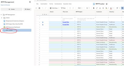 Rfp Management Template Set Smartsheet Community