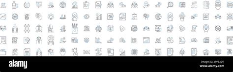 Asset Management Line Icons Collection Inventory Capital Portfolio