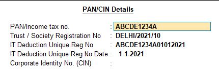 GENERATE DONATION RECEIPT AND FORM 10BD TALLY CUSTOMISATION WITH TDL