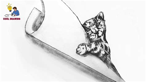 3d Animal Drawing 3d Drawing Tutorial How To Draw A 3d Tiger Cub