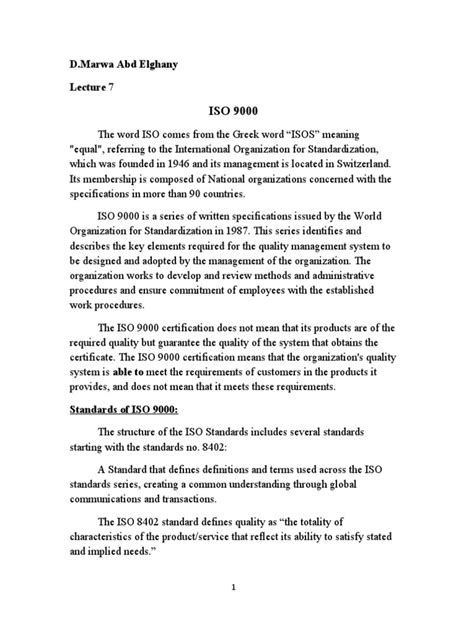 Iso 9000 Pdf Iso 9000 Quality Management System