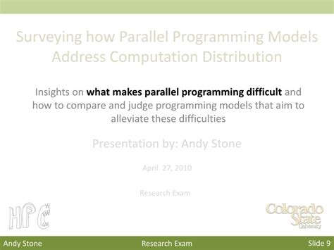 Ppt Surveying How Parallel Programming Models Address Computation