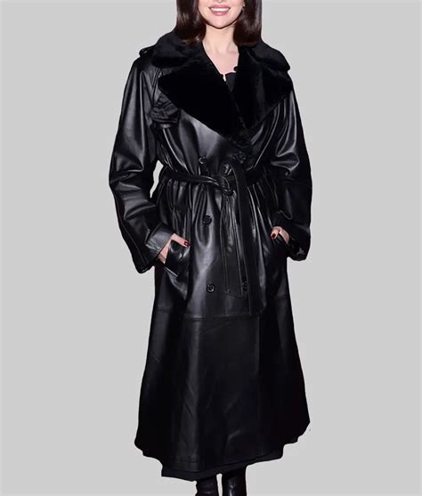 Latinas In Hollywood Event 2024 Selena Gomez Coat Lucacci Leather