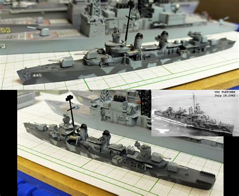 Uss Fletcher Dd 445 1 700 This Is The Fletcher As She Was In 1942