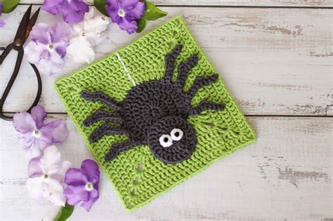 Creepy Crawly Granny Square Free Spider Crochet Pattern