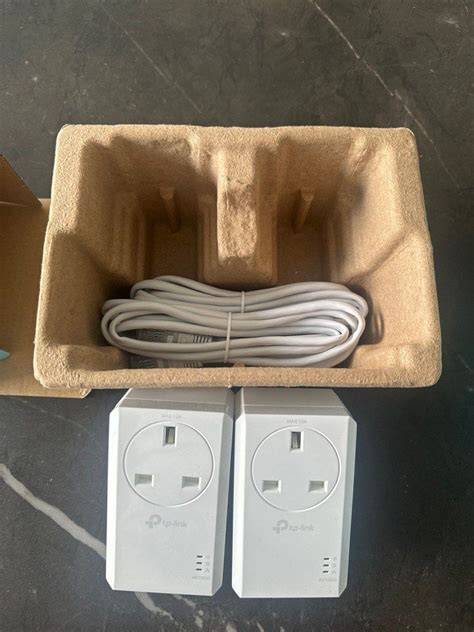 TP Link Passthrough Powerline Starter Kit TV Home Appliances Electrical Adaptors Sockets