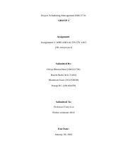 Group Assignment Work Breakdown Structure Activity List Docx Project Scheduling