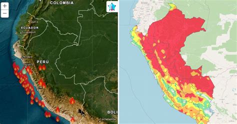 Perú En Llamas Conoce Los Mapas De Actividad De Incendios Forestales Y