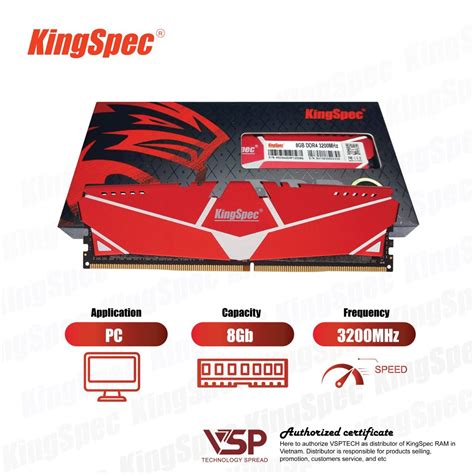 Quốc Việt Ram Kingspec DDR4 8GB 3200 Tản nhiệt QVC