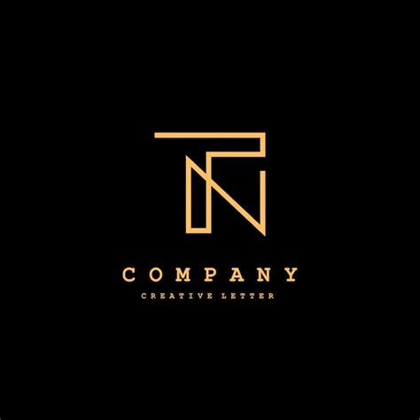 Premium Vector One Line Letter Tn Logo Monogram For Initial
