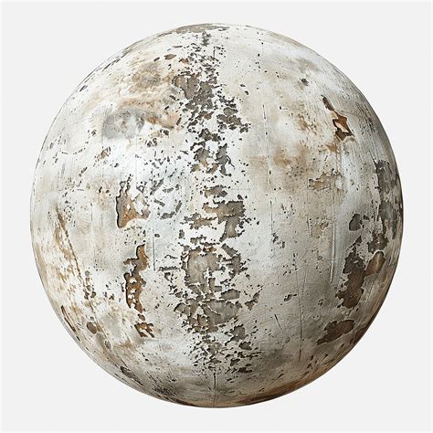 Textured Metallic Sphere On White Background Premium Ai Generated Image