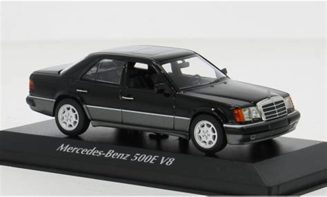 Diecast Model Cars Mercedes 500 1 43 Maxichamps E W124 Schwarz 1991 1