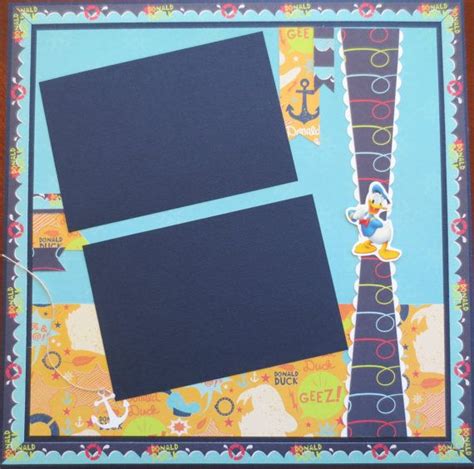 Donald Duck 12 X 12 Single Scrapbook Page Layout Scrapbook Disney