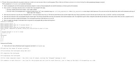 Solved Write A Program In Histogramcpp To Generate A