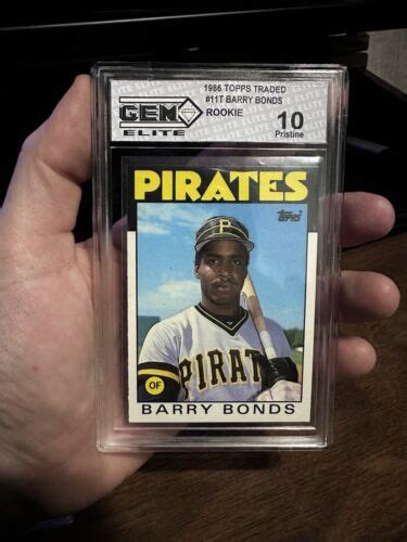 Barry Bonds Rookie Card 1986 Topps Non Tiffany 11t Gem Mint 10 Ebay