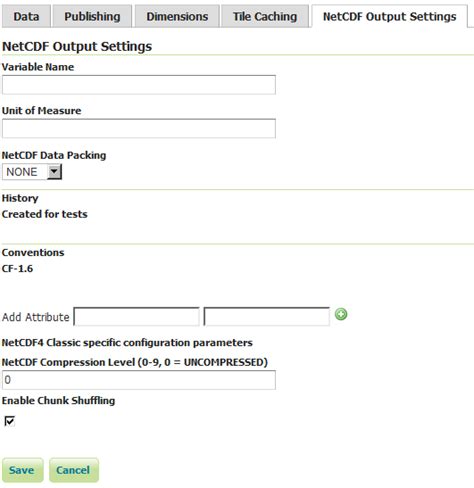 Netcdf Output Format — Geoserveruser Manual