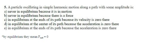 Solved A Particle Oscillating In Simple Harmonic Motion Chegg