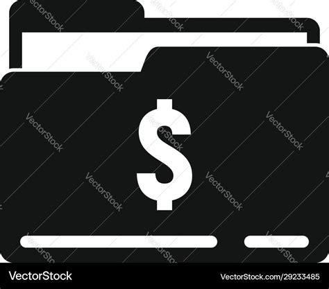 Money Folder Icon Simple Style Royalty Free Vector Image My Xxx Hot Girl