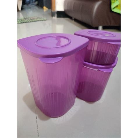 Jual Tupperware Set Ungu Shopee Indonesia