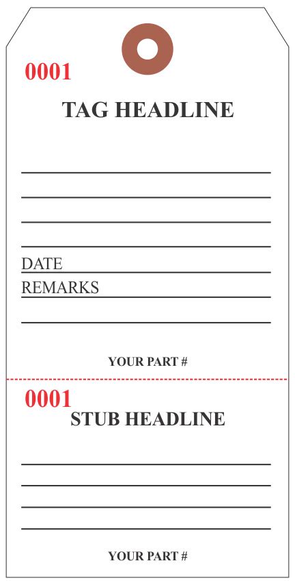 Custom Perforated Repair Tags Printing Ezeeprinting