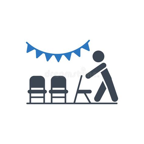Event Setup Chair Icon Stock Vector Illustration Of Setup 350116972