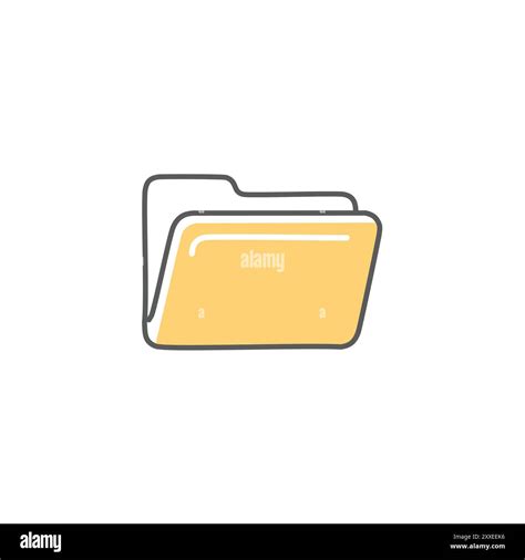 yellow folder icon illustration simple yellow folder icon illustration
