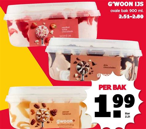 G WOON IJS 900ml Aanbieding Bij De Boerenschuur