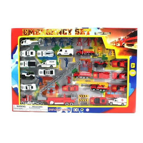 Metro Police Force And Fire Rescue Emergency Crew 44 Piece Mini Toy