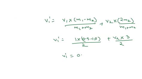 Solved Two Masses Collide Elastically Hit Bounce Where M1 05 Kg