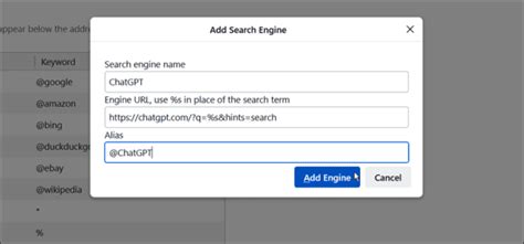 Make ChatGPT The Default Search Engine In Firefox
