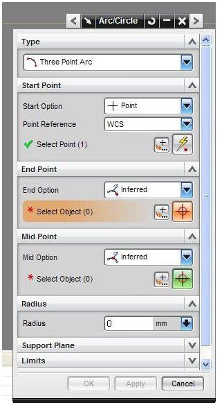unigraphics tutorial ug datum curves create line arc circle in ugs