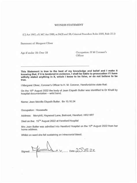 Coroner Statements Pdf Pdf