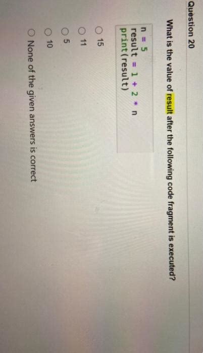 Solved Question 19 What Is The Output Of The Following C