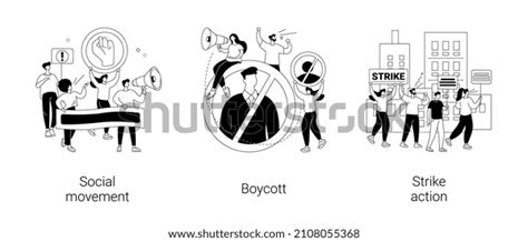 Group Action Abstract Concept Vector Illustration Stock Vector Royalty