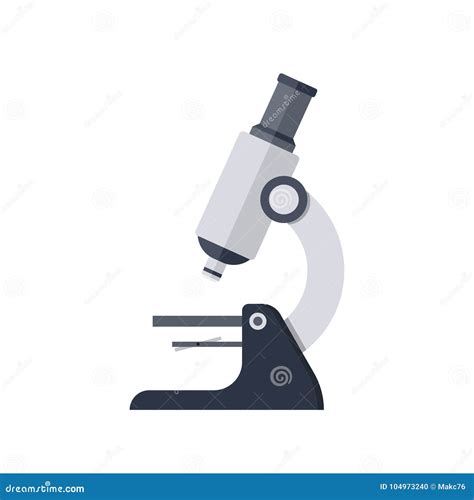 Simple Microscope Vector Illustration In Flat Style Viewing Germs 188109269