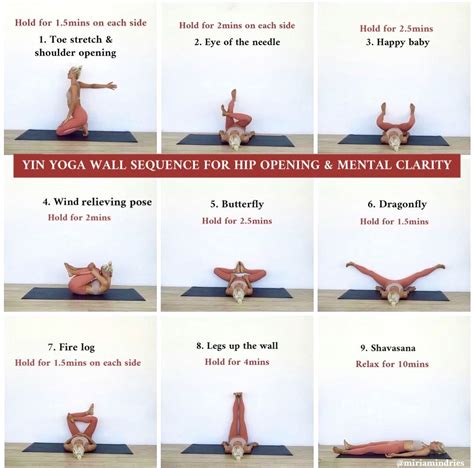 Yin Yoga Wall Sequence For Hip Opening And Mental Clarity In 2023 Yin