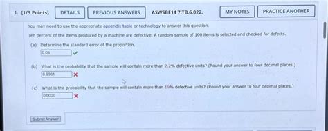 Solved Points Details Previous Answers Aswsbe Chegg