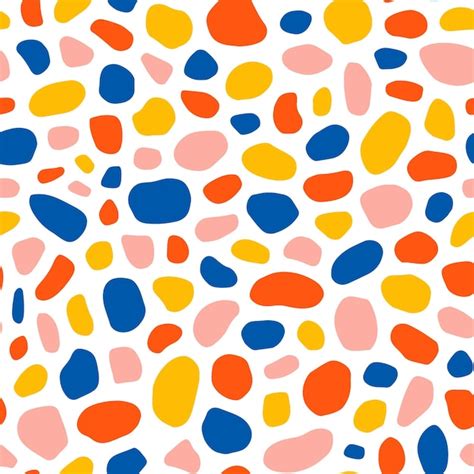 Premium Vector Seamless Pattern With Colorful Pebbles