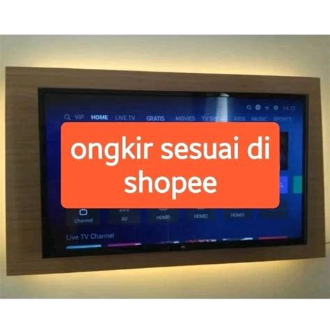 Jual Backdrop Lampu Untuk Tv 24 55 Include Lampu 1 Stopkontak Saklar Shopee Indonesia