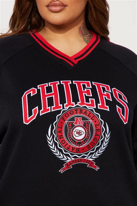 Throwback Chiefs Crew Neck Sweathirt Black Fashion Nova