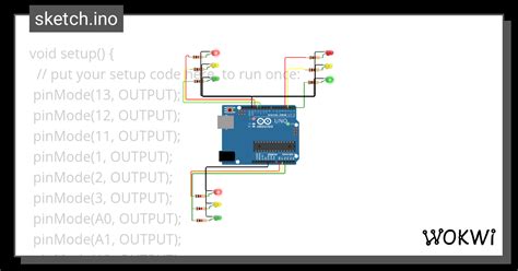 Lampu Lalu Lintas Wokwi Esp32 Stm32 Arduino Simulator