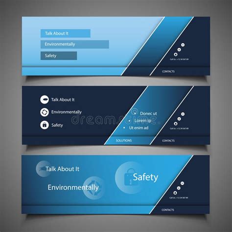 Web Design Elements Header Designs Blue Header Or Banner Template Designs In Ad Header