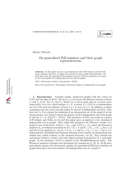 On Generalized Pell Numbers And The Pdf