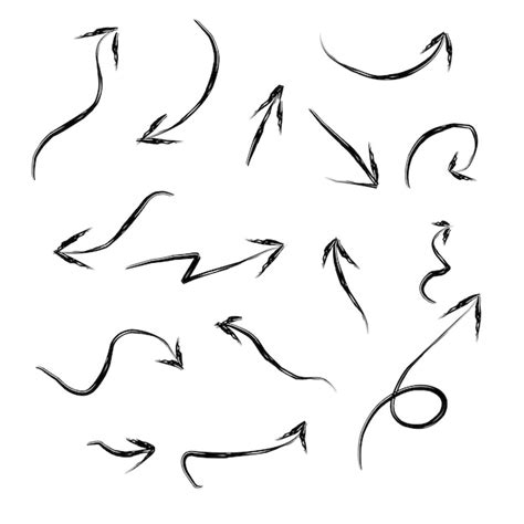 Premium Vector Vector Illustration Of Arrow Icon Set Rough Strokes Premium Vector Vector Illustration Of Arrow Icon Set Rough Strokes