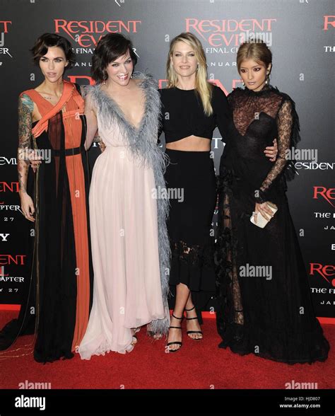 Los Angeles Usa 23rd Jan 2017 Ruby Rose Milla Jovovich Ali Larter