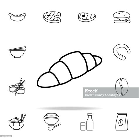 크로 아이콘입니다 웹 및 모바일에 대 한 보편적인 음식 아이콘 설정 0명에 대한 스톡 벡터 아트 및 기타 이미지 0명 개념