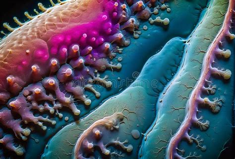 Under The Microscope Cell Structures Stock Illustration Illustration